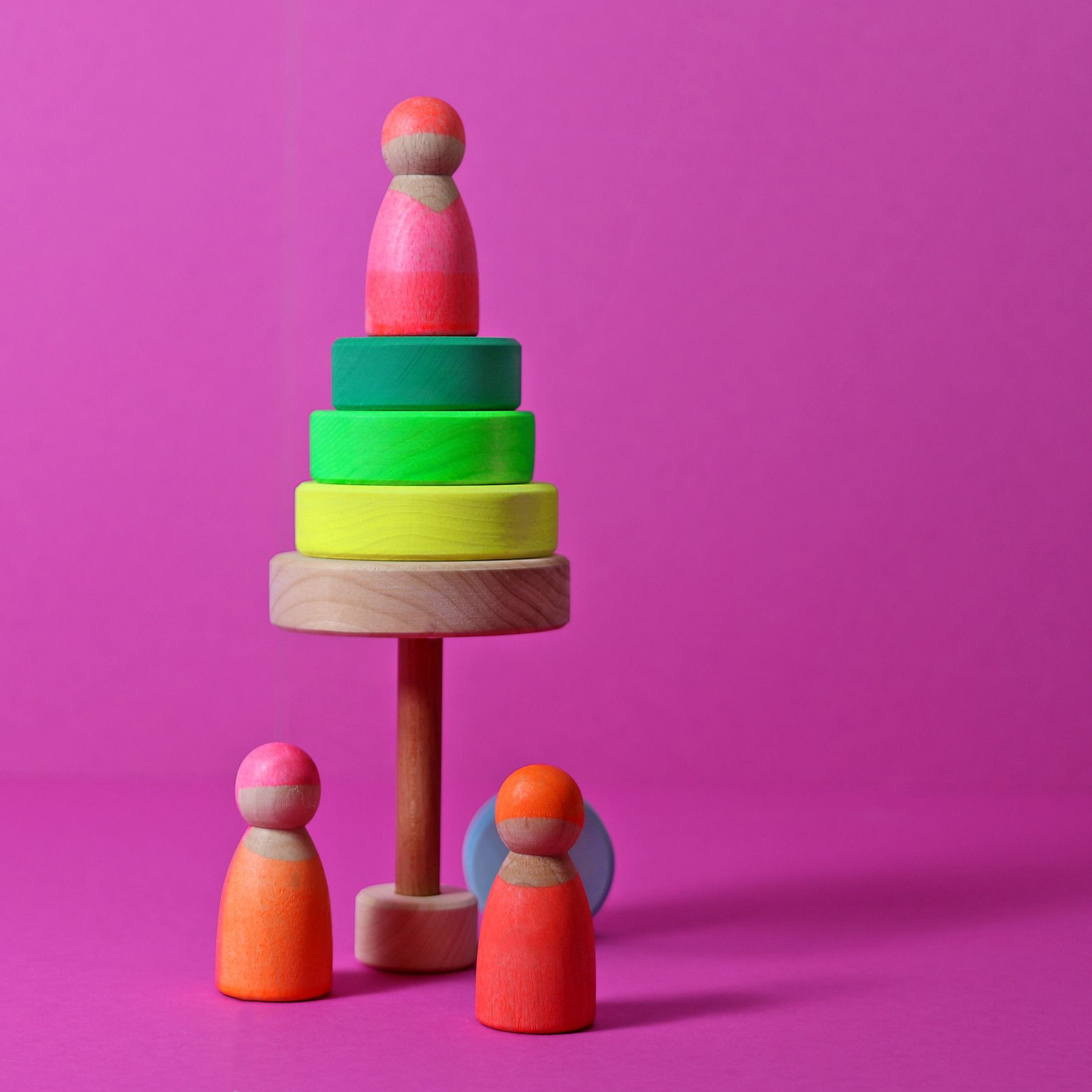 Grimm's Small Conical Tower Neon Green - Grimm's Toys Canada - Ava's ...