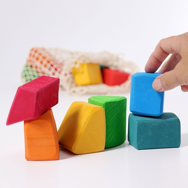 Grimm's Large Waldorf Building Blocks Natural with Bark - Grimm's Toys ...