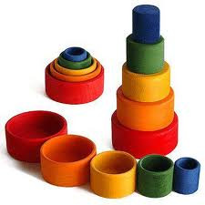 Grimm's Stacking and Nesting Bowls Oceanblue, Grimm's Toys Canada, Ava ...