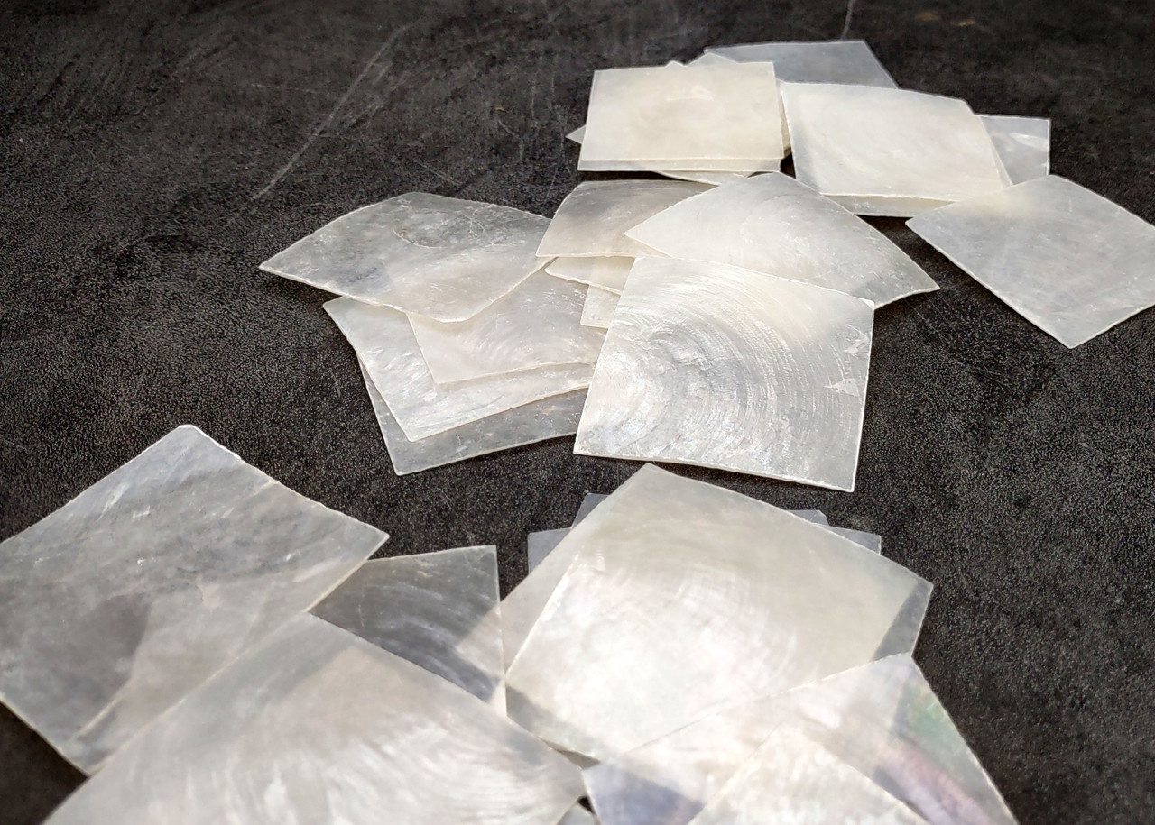 Capiz Square Cut Seashells White Clear Placuna Placenta (10 shells ...