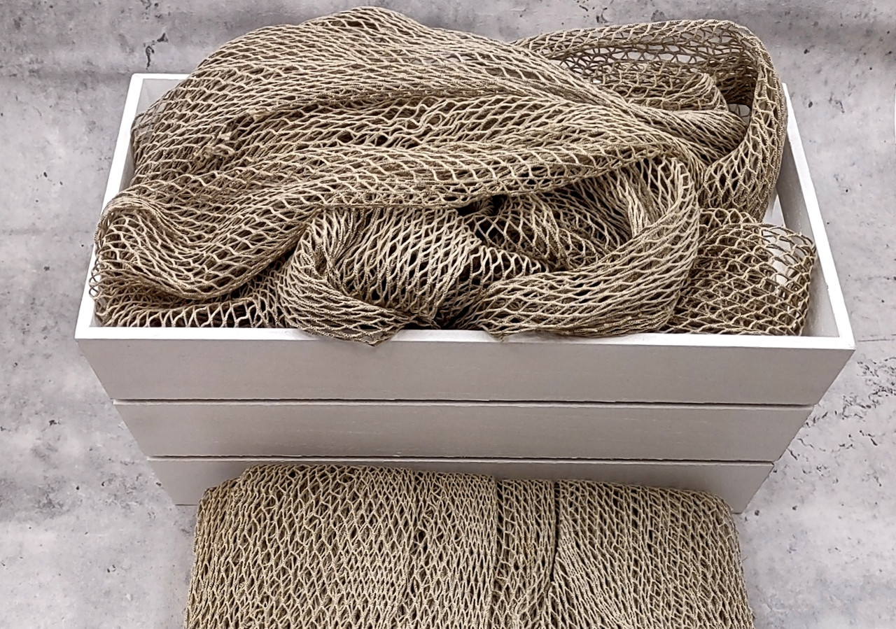 Decorative Fish Net Brown Olive Green Woven (1 net approx. 4x9 feet ...