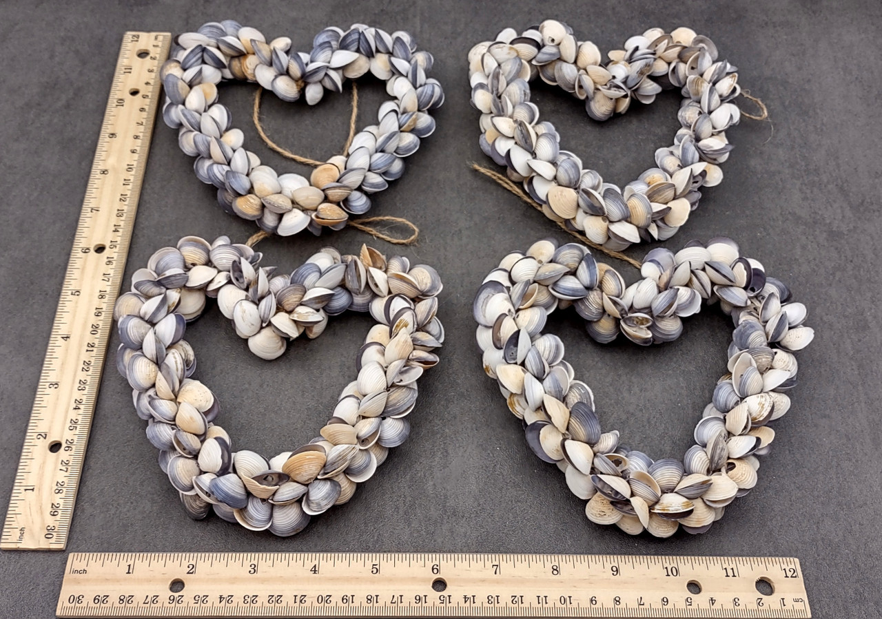 Purple Clam Seashell Heart Wreath Cay Cay Shells (Approx. .75+ inch ...