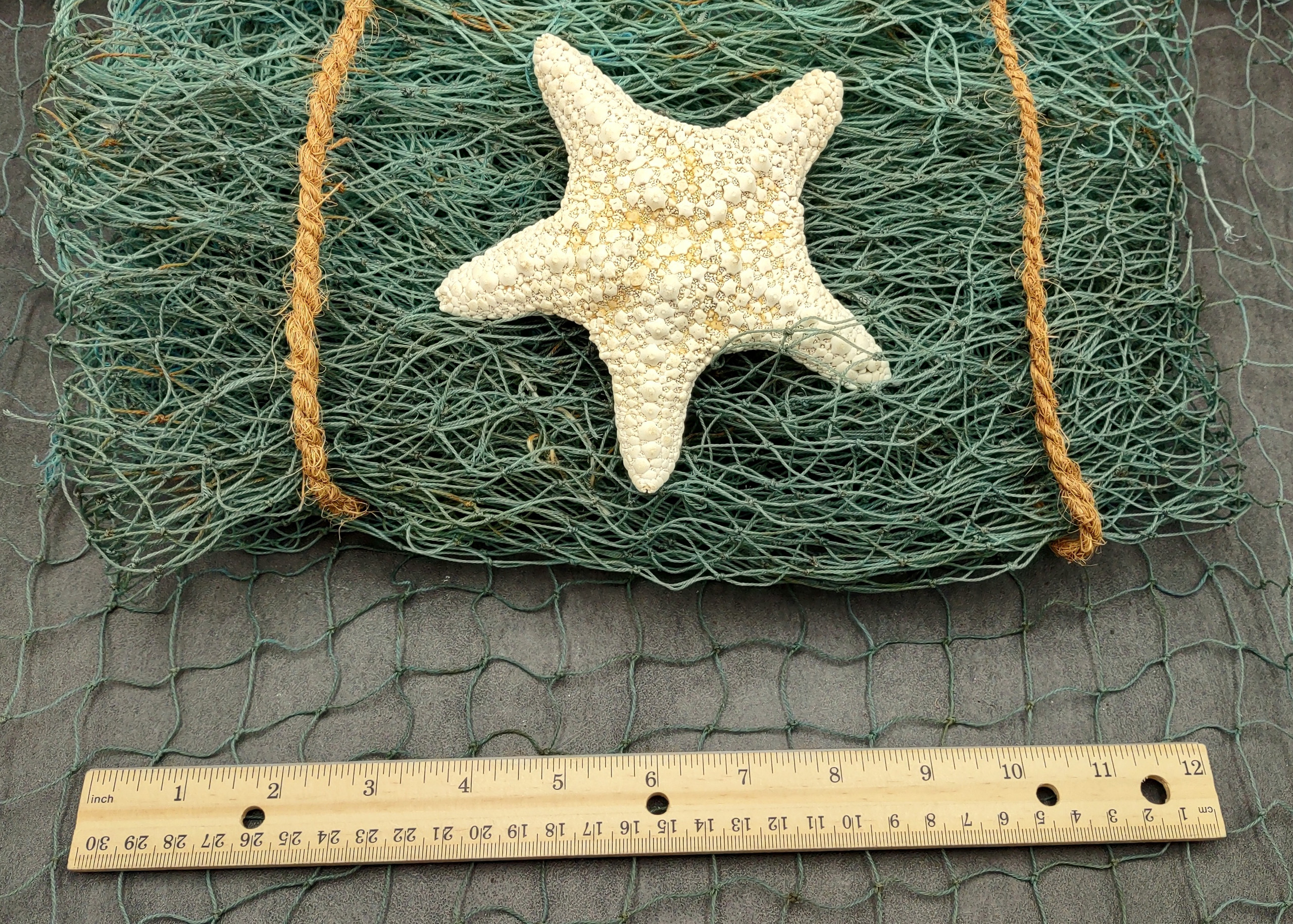 Blue Green Fishing Net (1 net approx. 4x9 feet) Recycled authentic fish ...