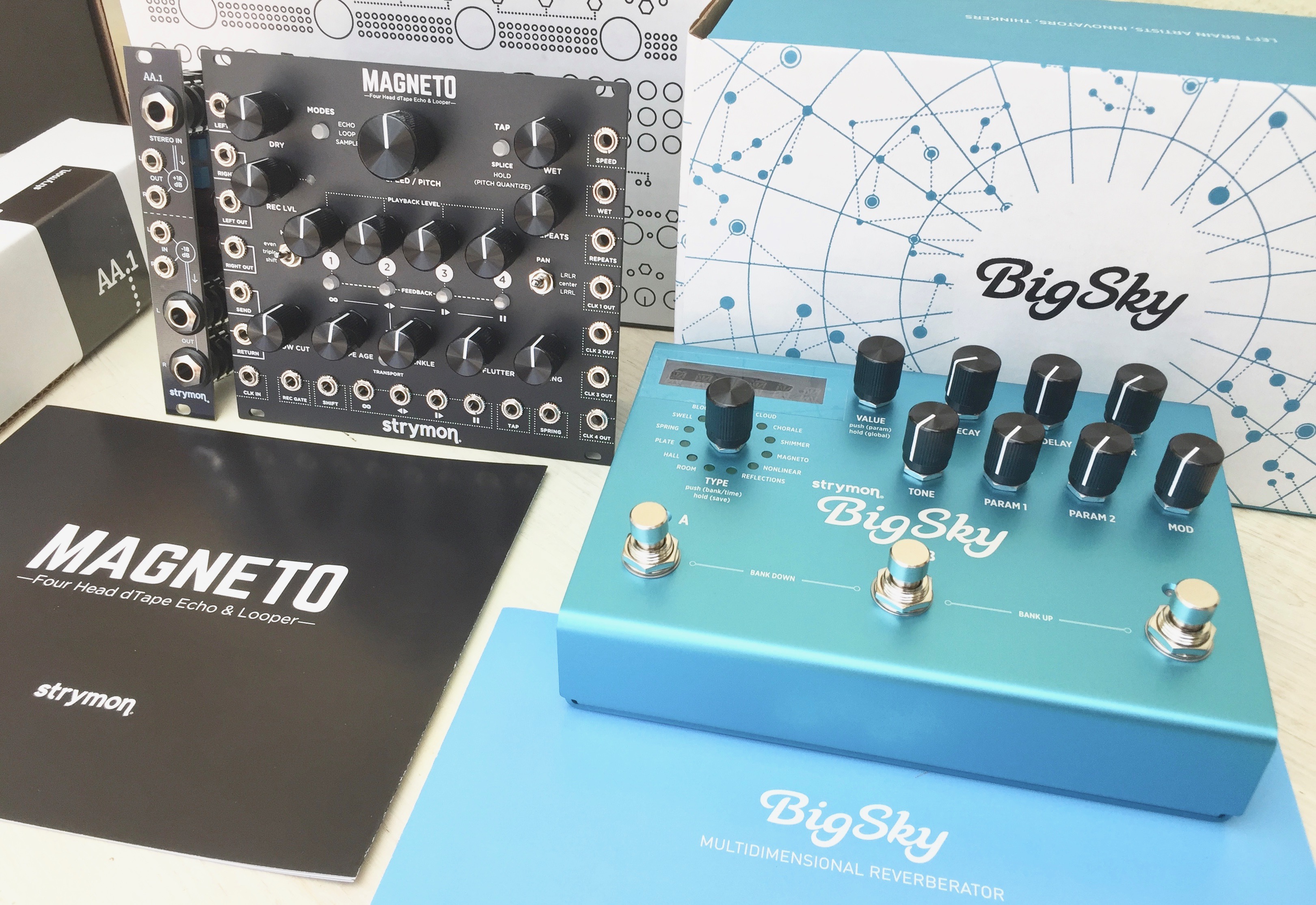 Strymon MAGNETO, BIG SKY, AA 1 in stock now!!! - Boutique Pedal NYC