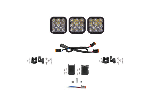 Diode Dynamics SS5 Pro Universal CrossLink 3-Pod Lightbar - White ...