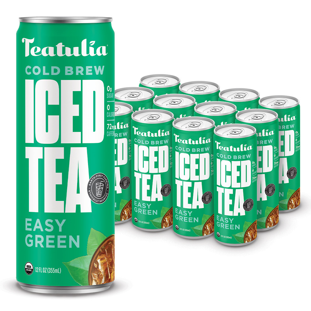 Teatulia Organic Easy Green Canned Iced Tea Case
