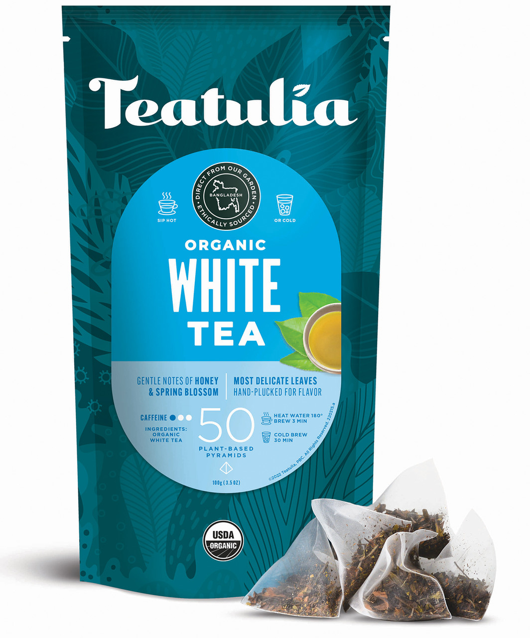 White Tea Bulk Pyramid Teabags