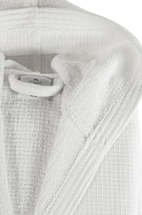 Premium Hooded 100% Cotton Dressing Gown – Waffle Outer & Towelling Inner