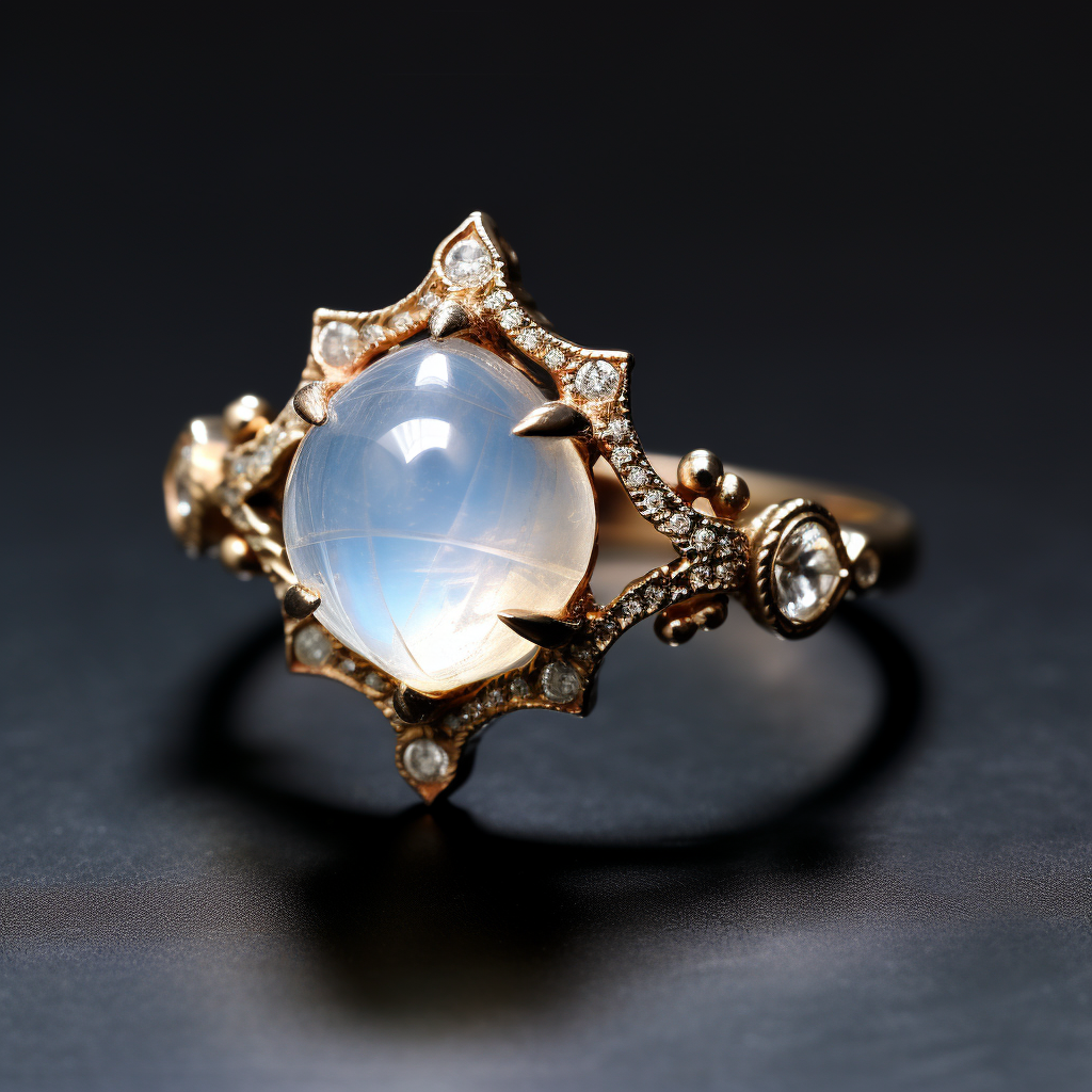 Vintage moonstone engagement rings - ASCHERON