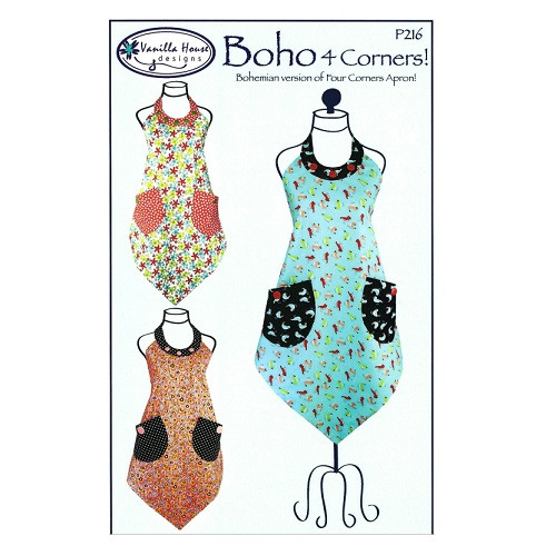 Boho Four Corners Apron - Vanilla House - Pattern - Big Dog Sewing