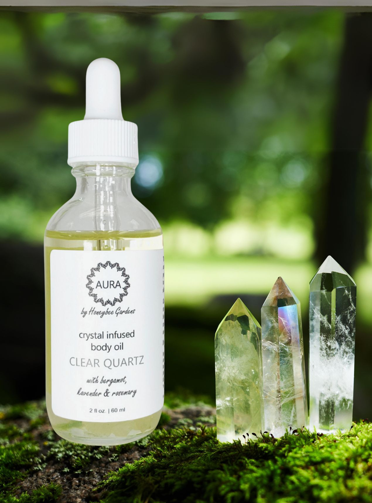 Gemstone Infused Body Oil – Clear Quartz | Hydrating Crystal Body Oil