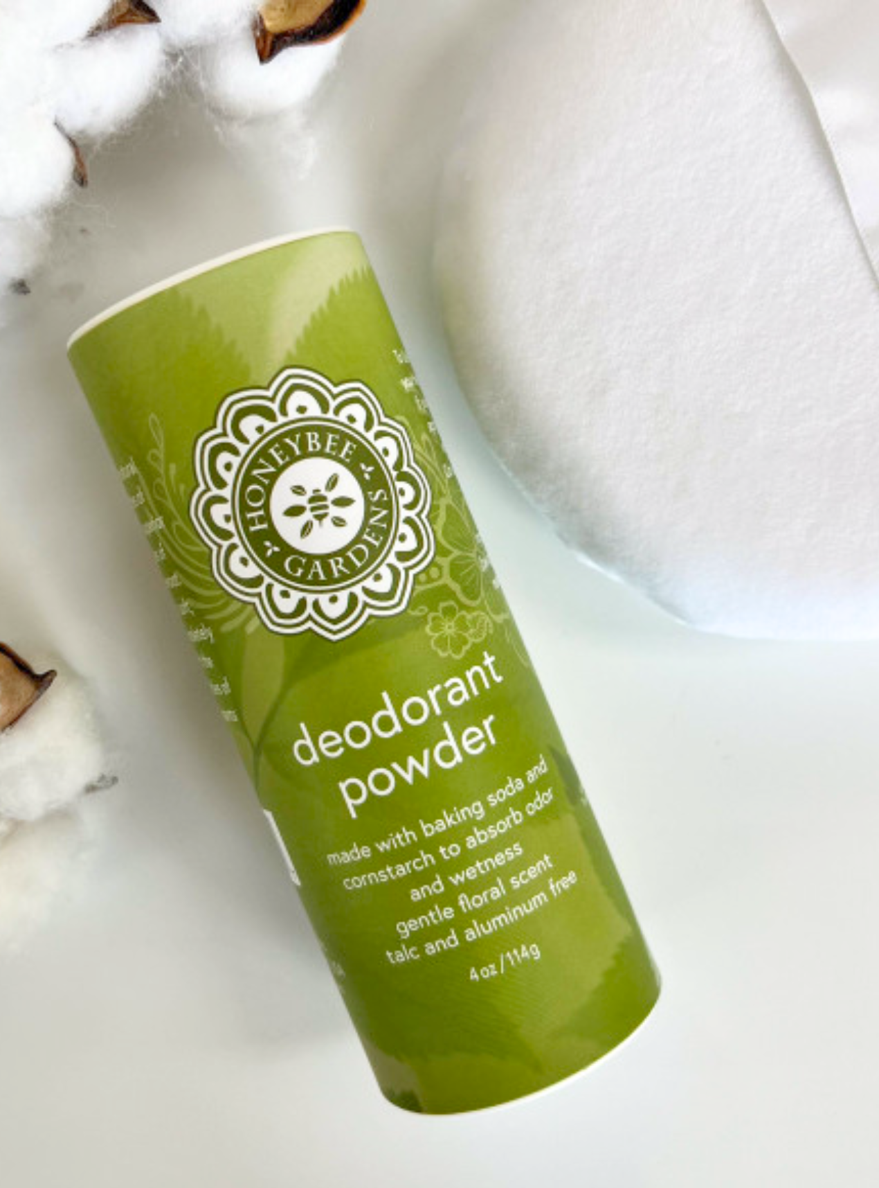 Large Body Powder Puff | Soft & Reusable Skin Applicator | Honeybee Gardens