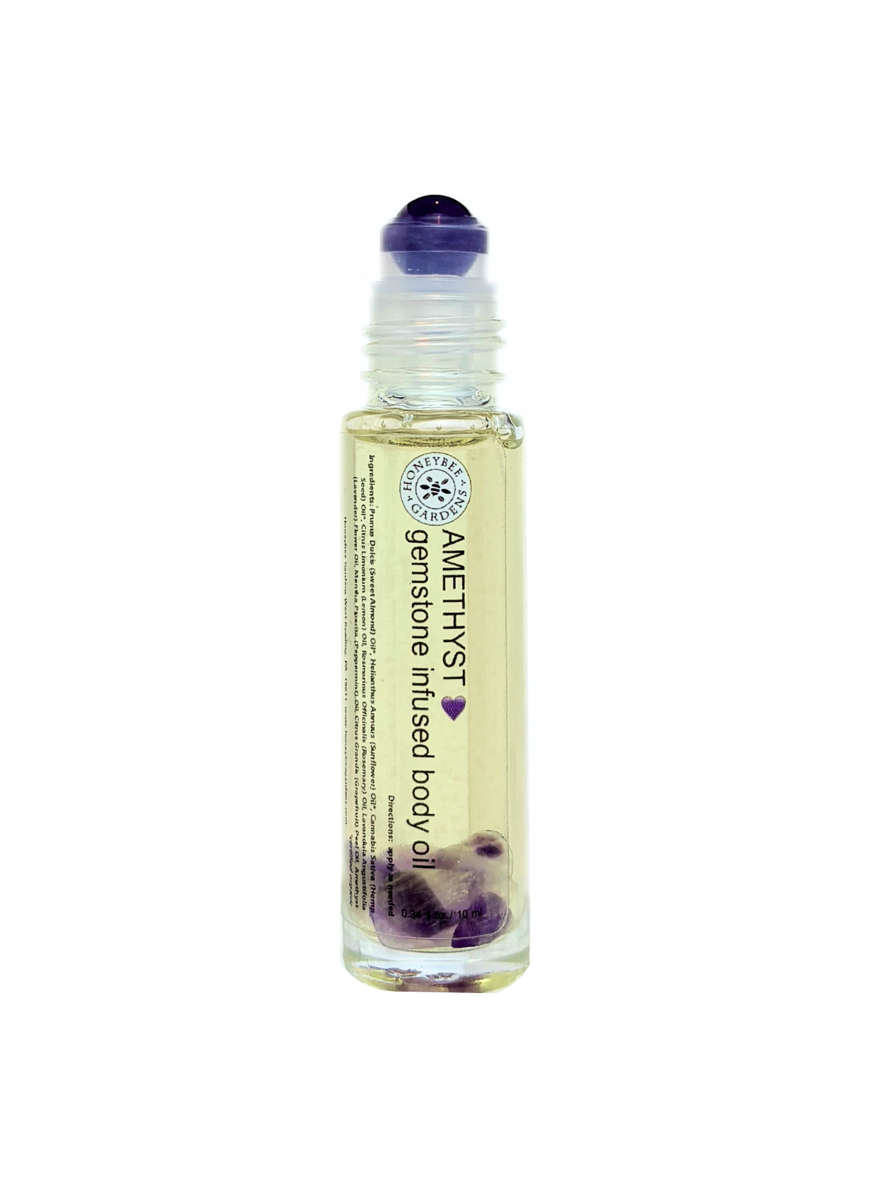 Gemstone Crystal Aromatherapy Infused Body Oil Amethyst