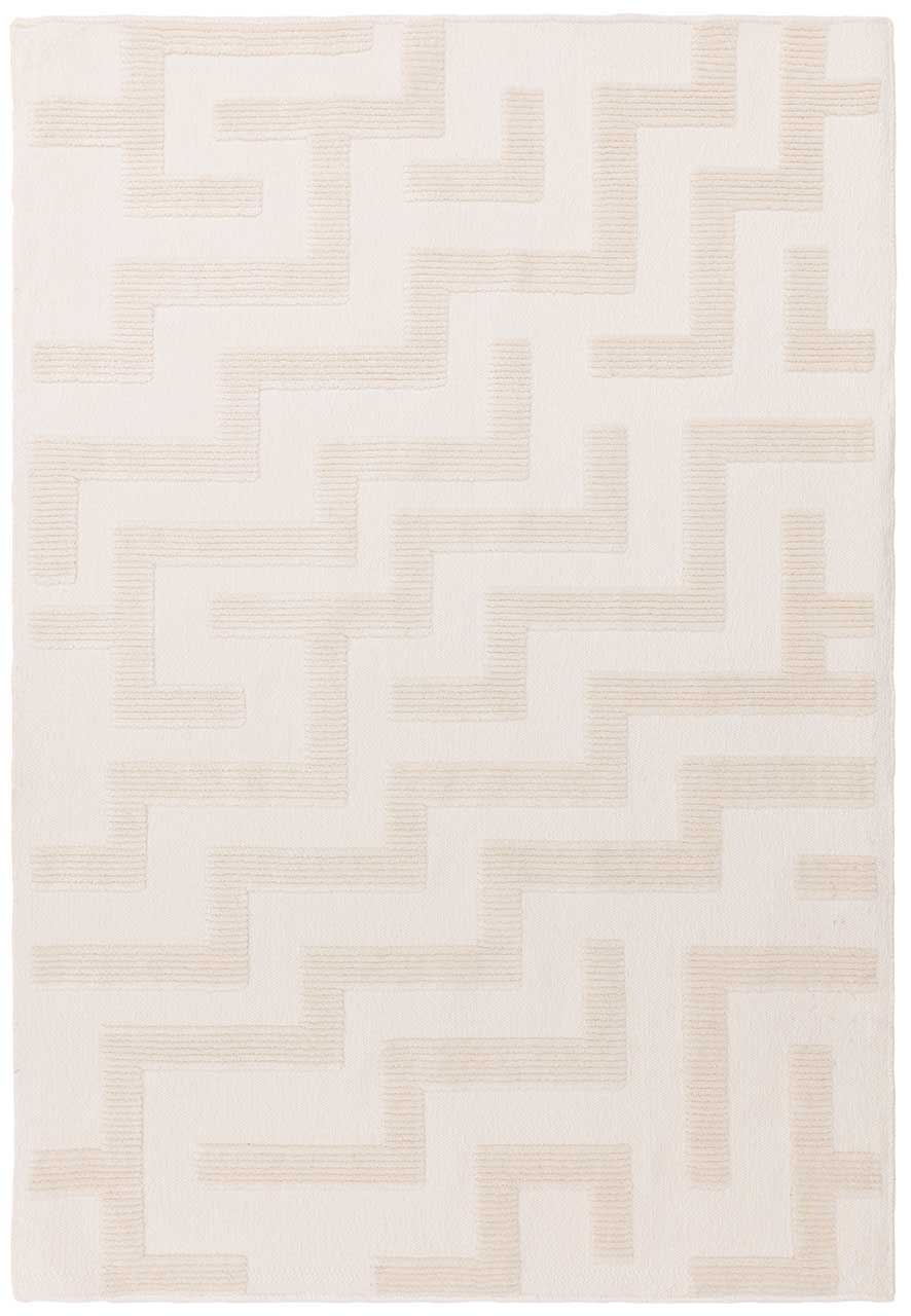 Freja Cove Ivory Modern Washable Rug | Land of Rugs