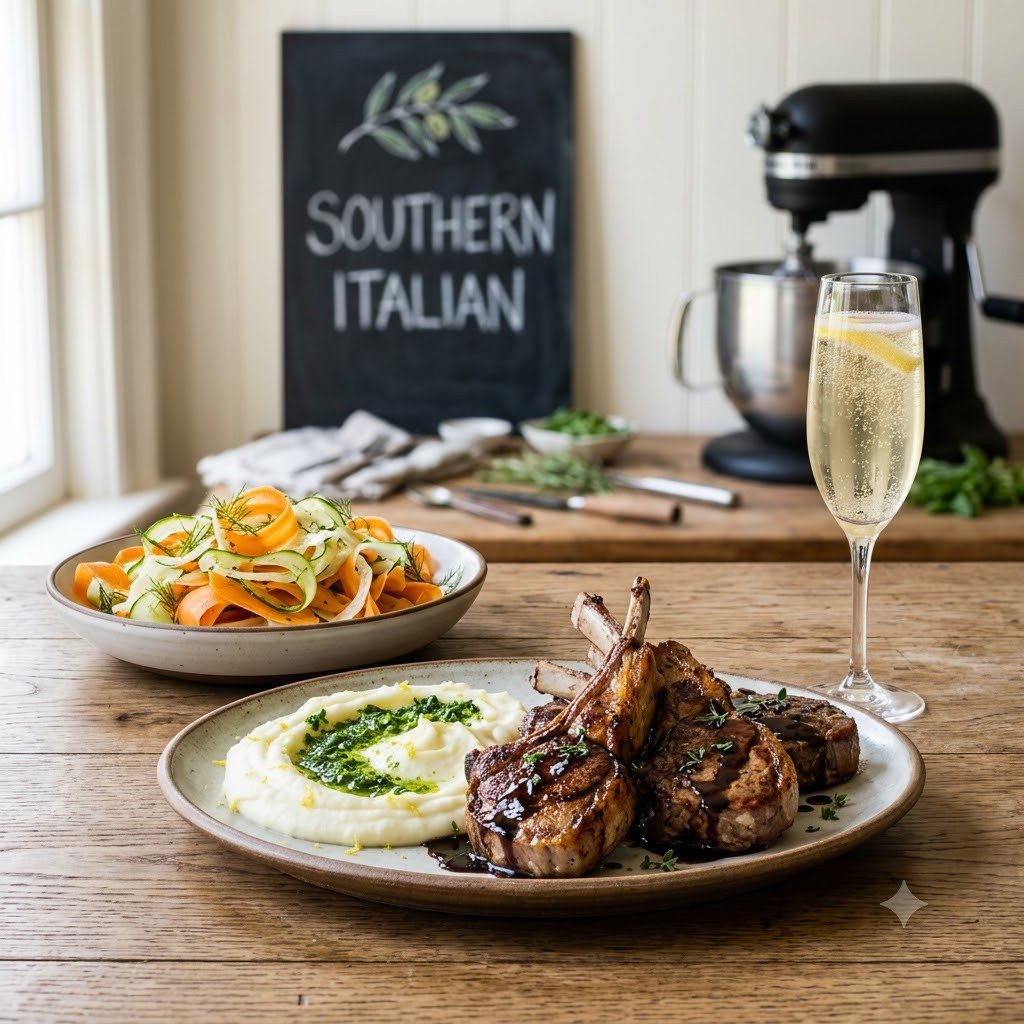 Southern Italian Cooking Class: Glazed Lamb Chops, Mint Gremolata, and ...