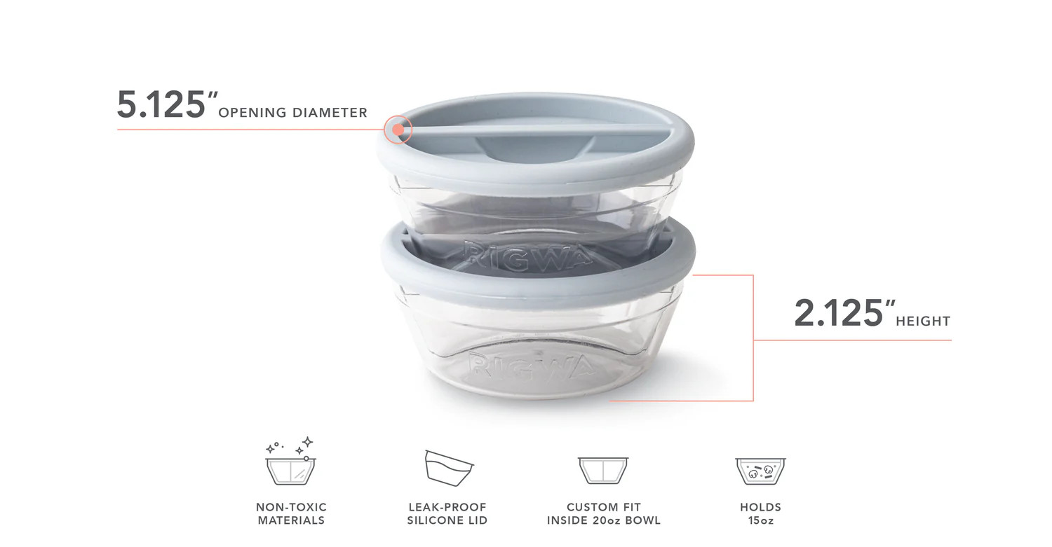Rigwa 2 Way Divider Insert Set for 20 Oz Bowl
