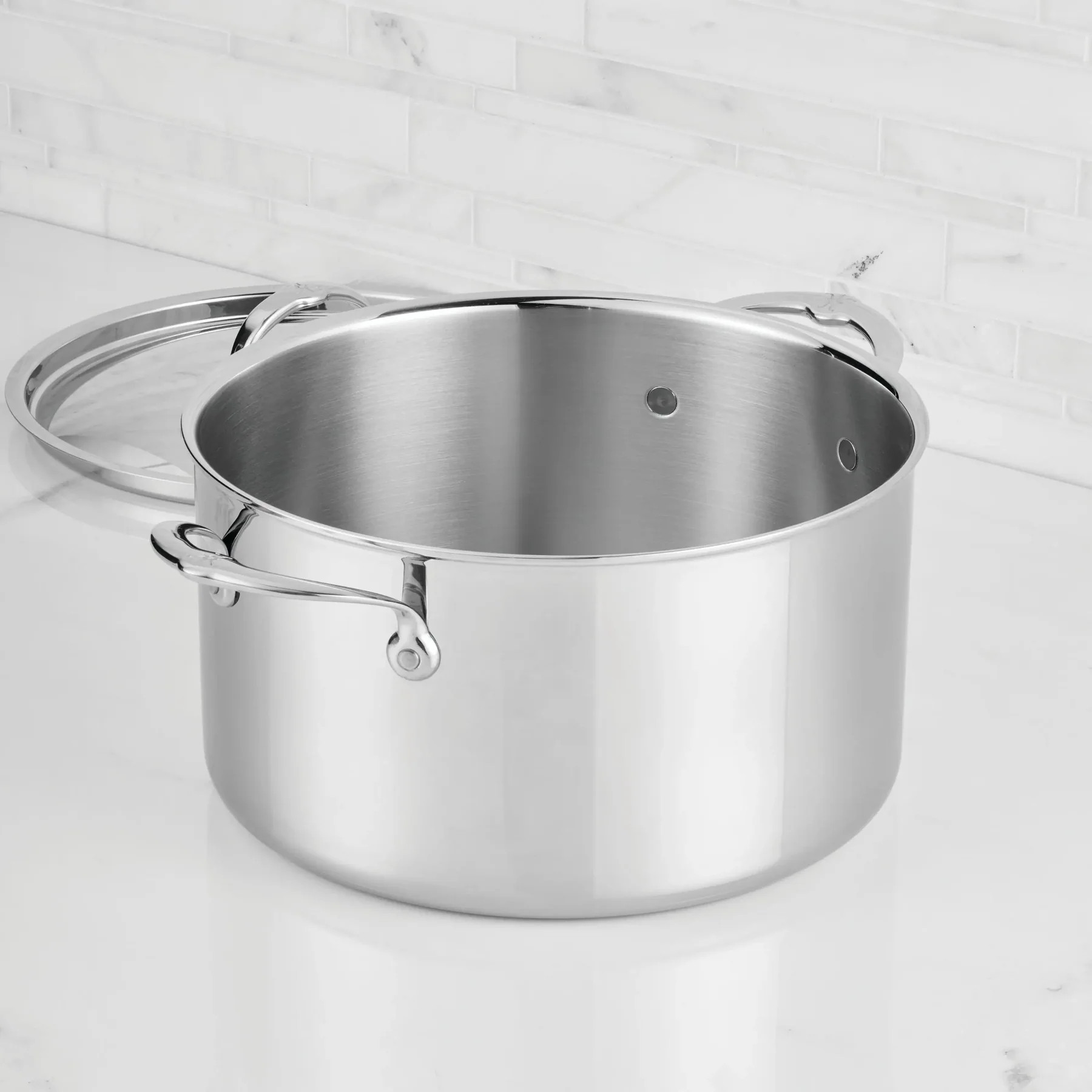 Hestan ProBond Luxe Polished Clad 6 Qt. Stockpot with Lid