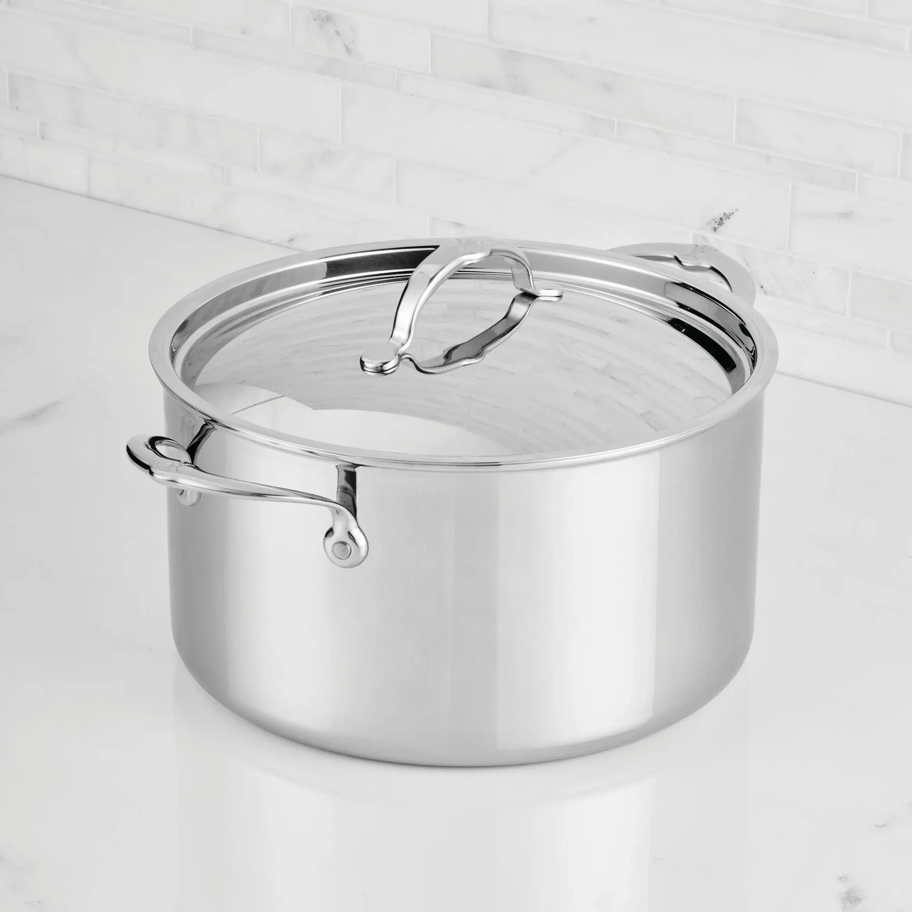 Hestan ProBond Luxe Polished Clad 8 Qt. Stockpot with Lid