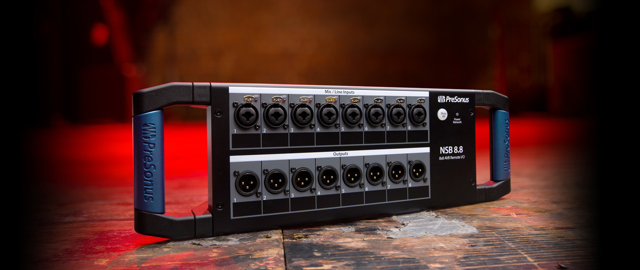 PreSonus NSB8.8 AVB Networked Stage Box 8 x 8 Digital Stage Box with 8 ...