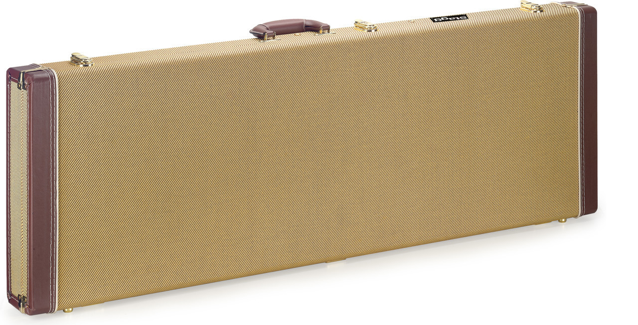 Stagg Vintage-style series gold tweed deluxe hardshell case for ...