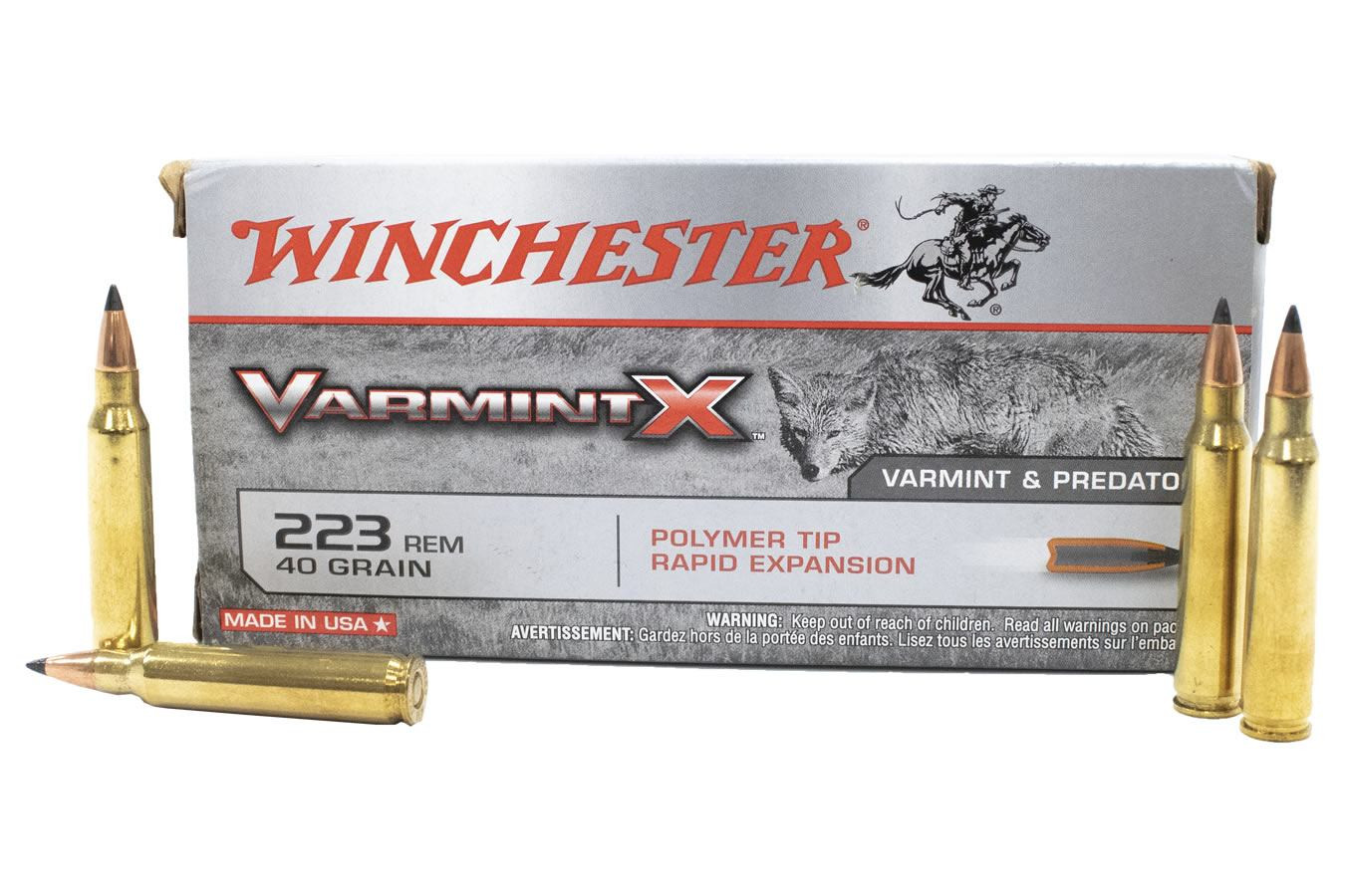 Winchester Varmint-X Ammunition - 223 Remington - 40 Grain Polymer Tip ...