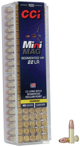 CCI Varmint Ammunition - 22 Long Rifle - 40 Grain Segmented Hollow ...
