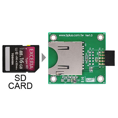U0909A (USB2.0 9Pin Header to SD Card Reader) - M-FACTORS Storage