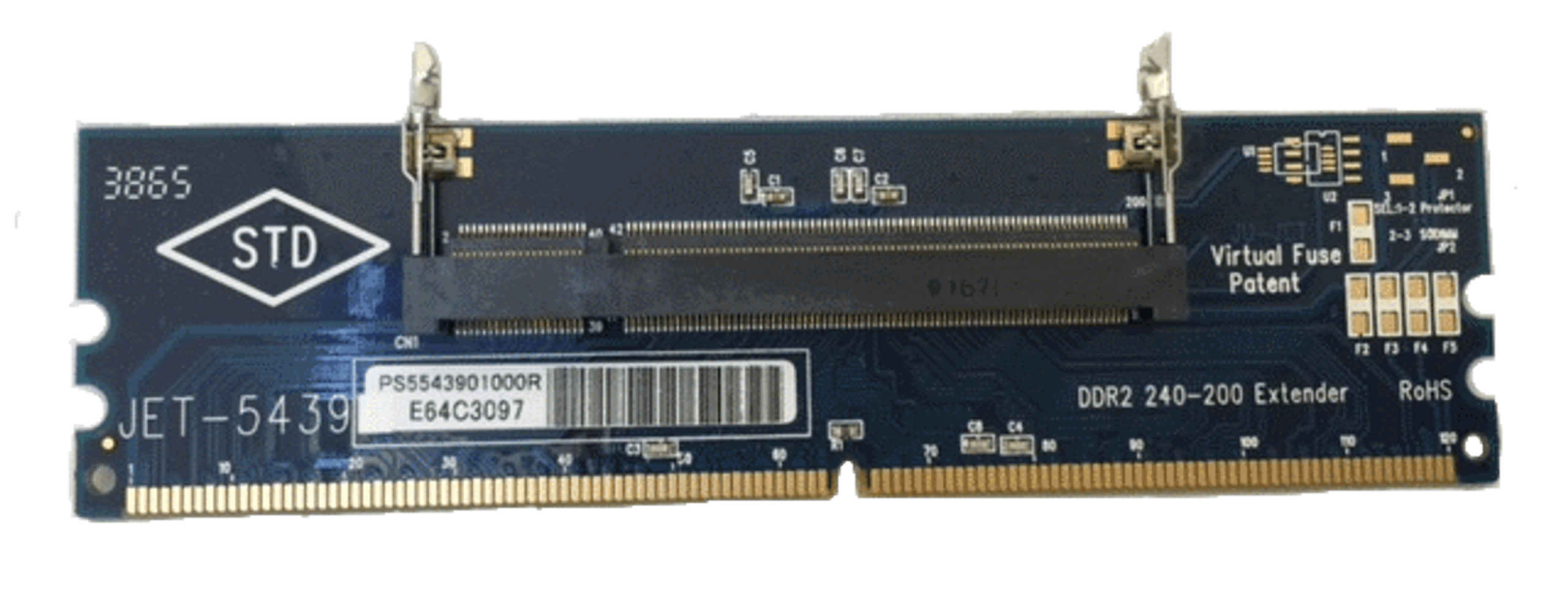 Jet 5439 Ddr2 Sodimm Adapter Converter For 200pin Ddr2 Sodimm Into
