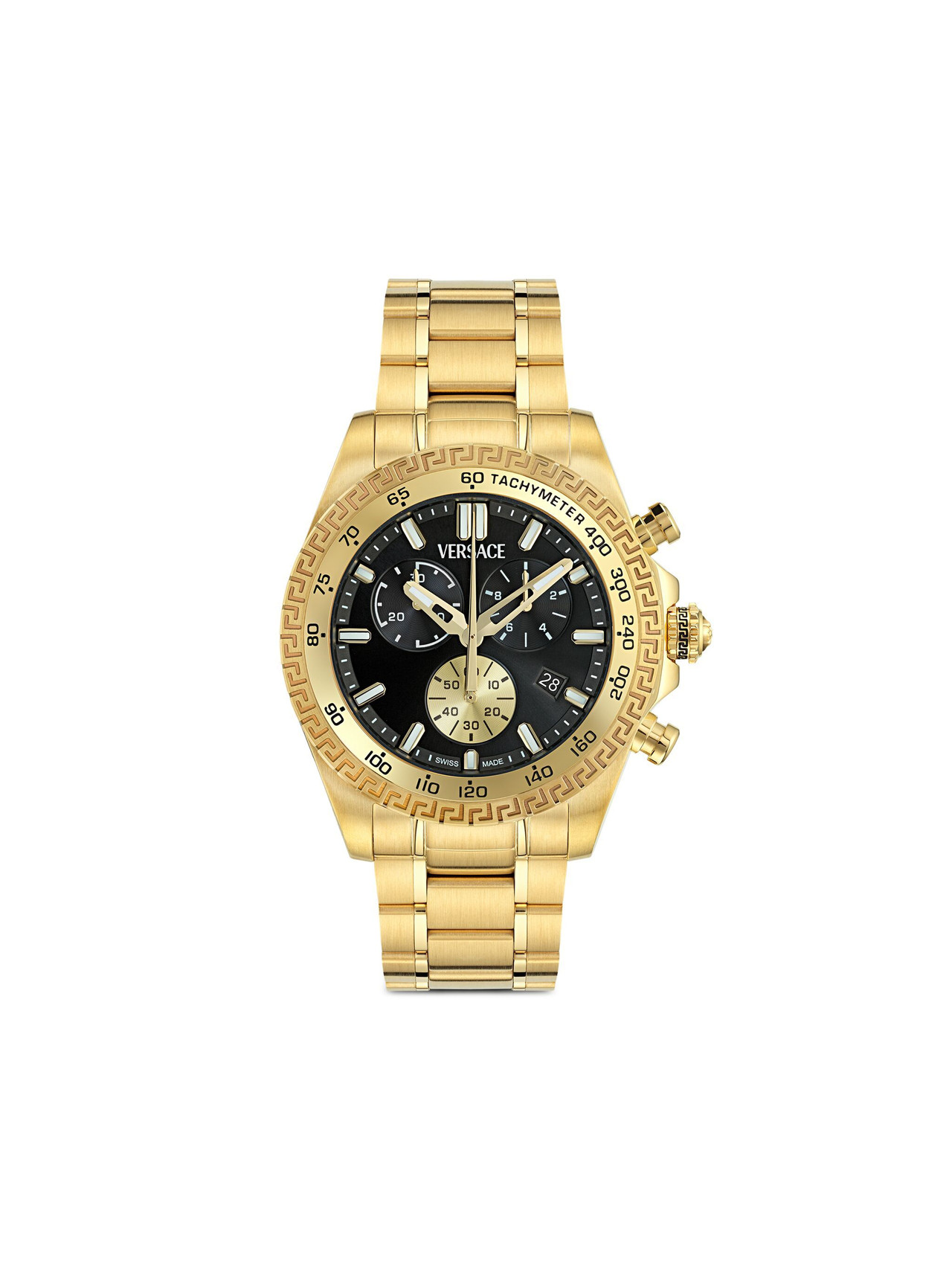 Versace Chrono X Men's Gold Tone Watch 44 MM #VE9K00524 | Gage Diamonds