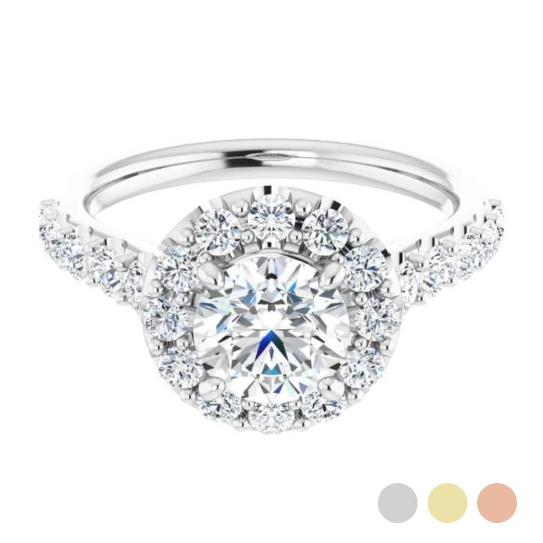 Paula Halo Engagement Ring Setting | Gage Diamonds