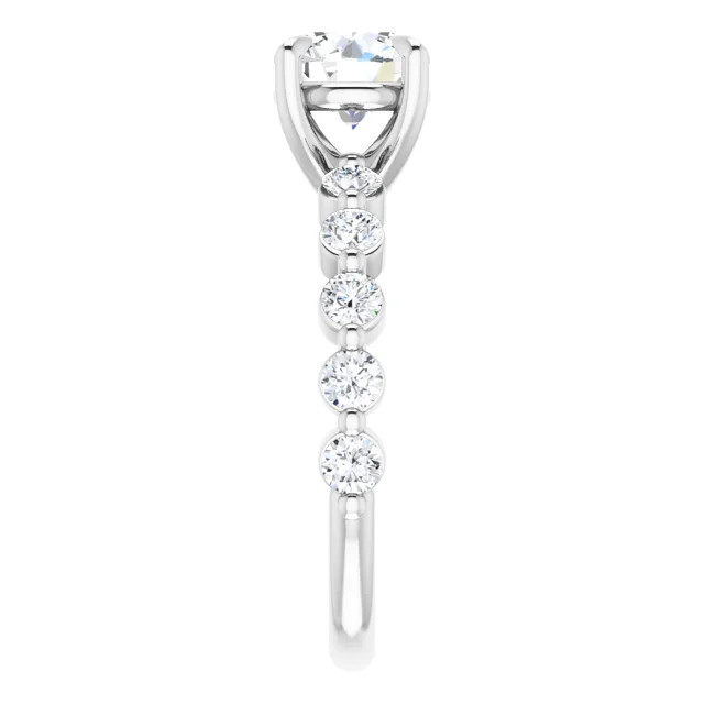 Bridgitte Single Prong Bubble Engagement Ring Setting | Gage Diamonds