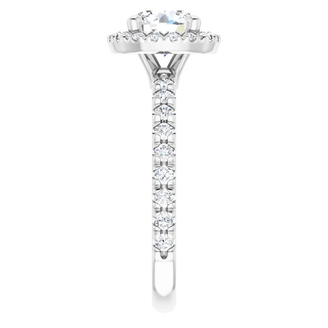 Shiloh Halo Engagement Ring Setting | Gage Diamonds