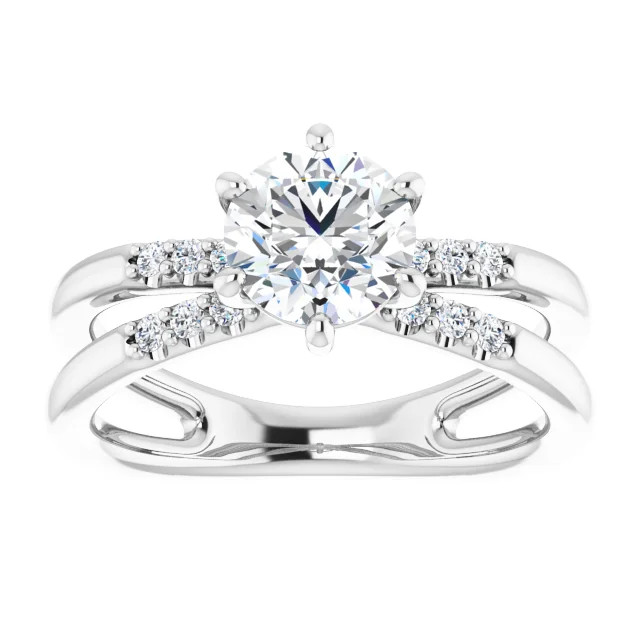 Jordana Split Shank Engagement Ring Setting | Gage Diamonds
