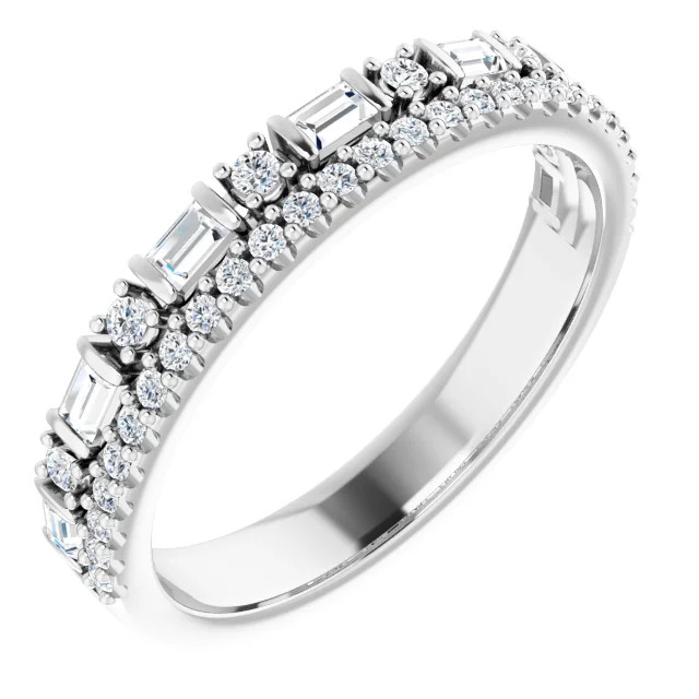 Penny Multi-Shape Double Row Diamond Anniversary Ring | Gage Diamonds