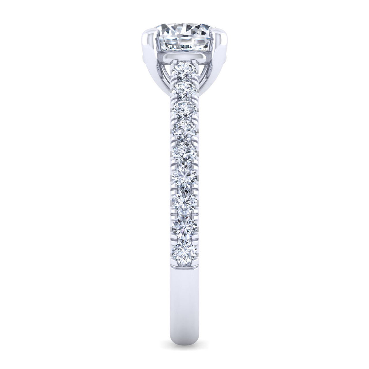 Ariana Straight Engagement Ring Setting | Gage Diamonds