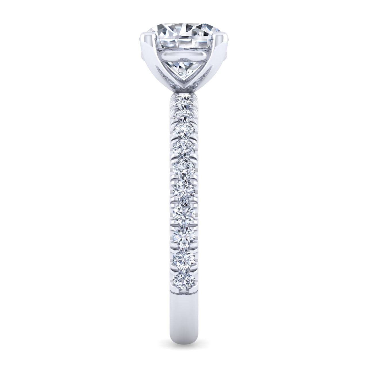 Parker Straight Engagement Ring Setting | Gage Diamonds