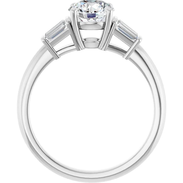 Margaret Three Stone Engagement Ring Setting | Gage Diamonds