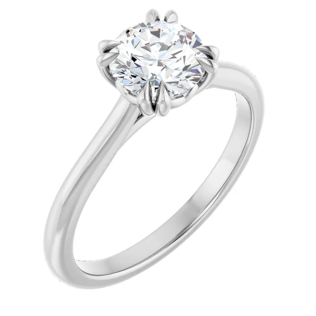 Valentina Double Claw Prong Solitaire Engagement Ring Setting | Gage ...