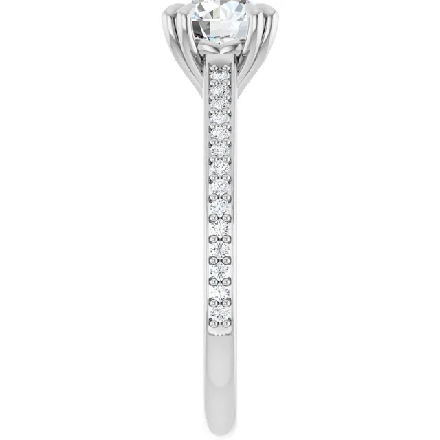Valentina Double Claw Prong Straight Engagement Ring Setting | Gage ...