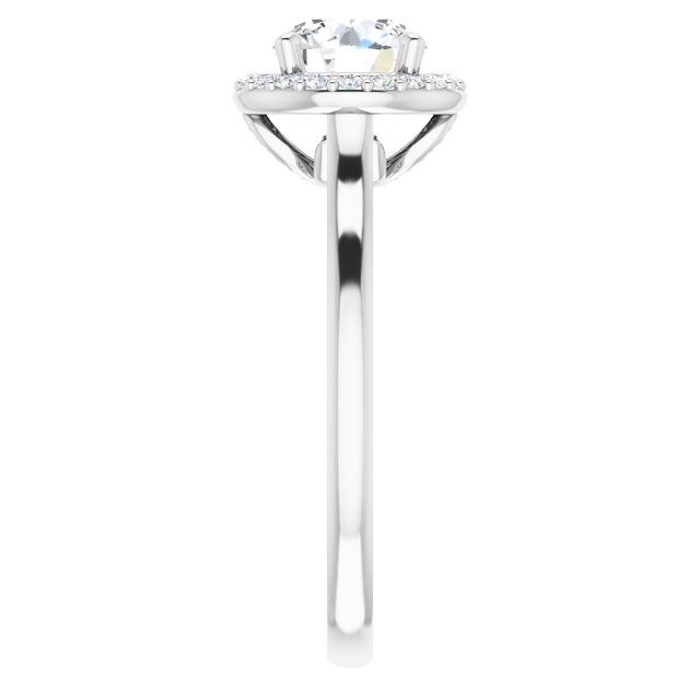 Nevaeh Halo Engagement Ring Setting | Gage Diamonds