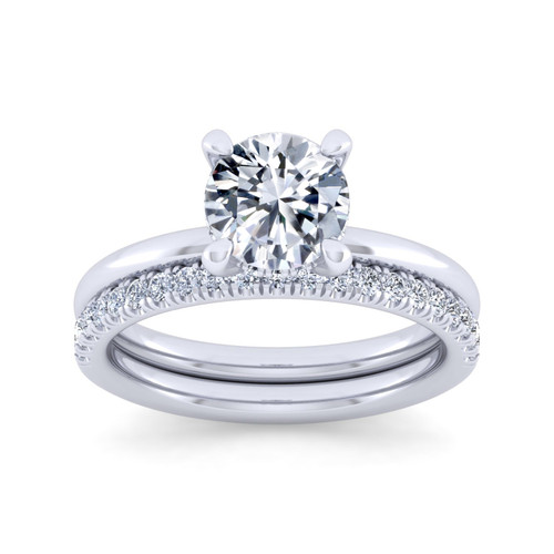 Mercer Solitaire Hidde Halo Engagement Ring Setting | Gage Diamonds