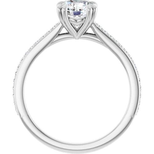 Valentina Double Claw Prong Straight Engagement Ring Setting | Gage ...