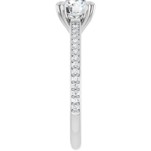 Valentina Double Claw Prong Straight Engagement Ring Setting | Gage ...
