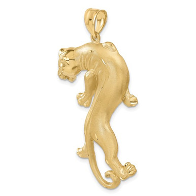 14K Yellow Gold Panther Pendant | Gage Diamonds