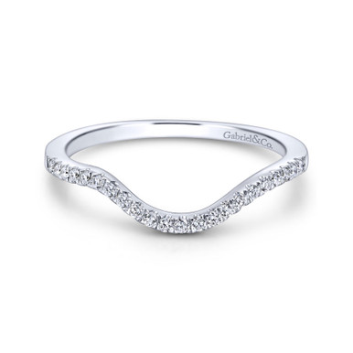 Izzie Curved Pave Diamond Wedding Ring | Gage Diamonds