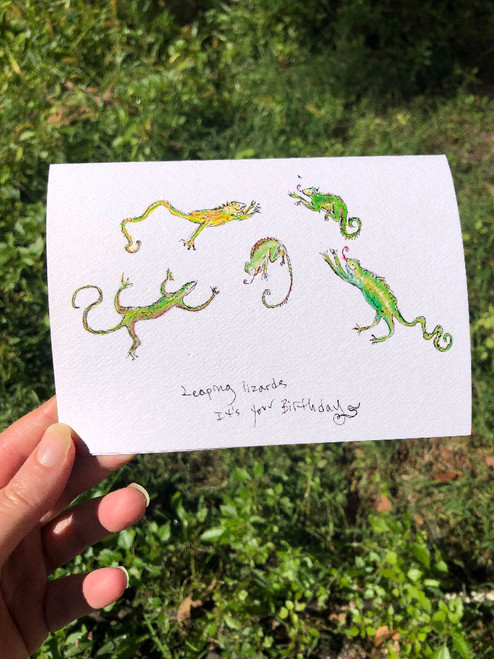 Leaping Lizards It's Your Birthday - Rosie's Wonders Connection Cards