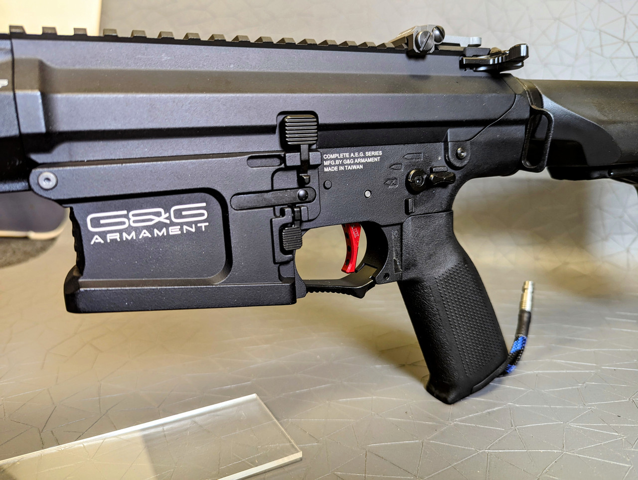 SOLD *** ROCKET LABS "BRIMSTONE" CUSTOM G&G 308 SBR HPA AIRSOFT RIFLE W ...