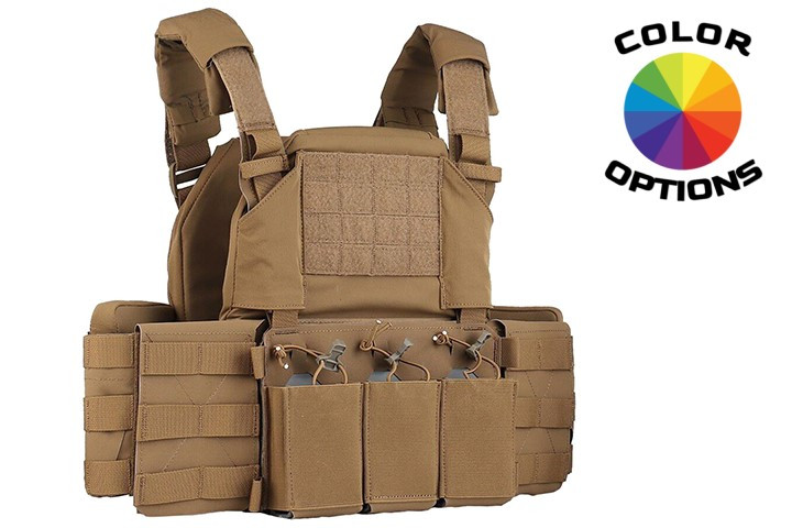 CODE 11 TACTICAL CHEST PLATE CARRIER W/ TRIPLE INSERT MAGAZINE POUCH ...