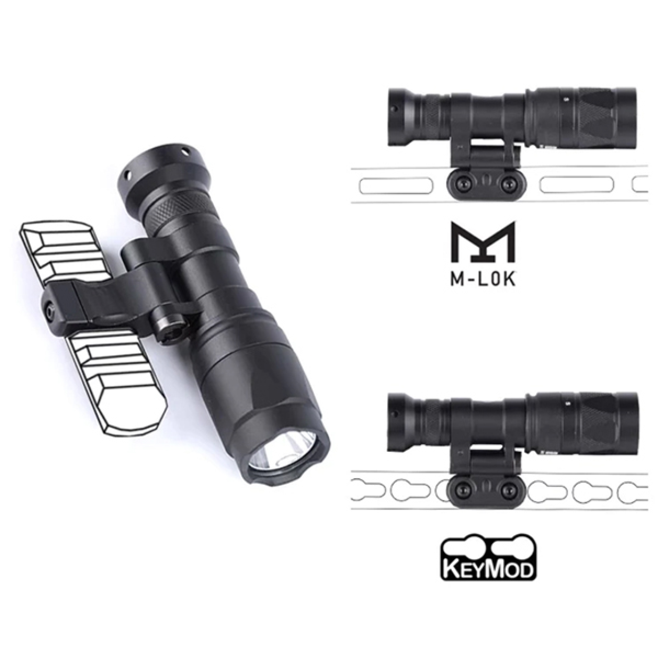 ATLAS CUSTOM WORKS M340C SCOUT LIGHT PRO RAIL MOUNT LED FLASHLIGHT ...