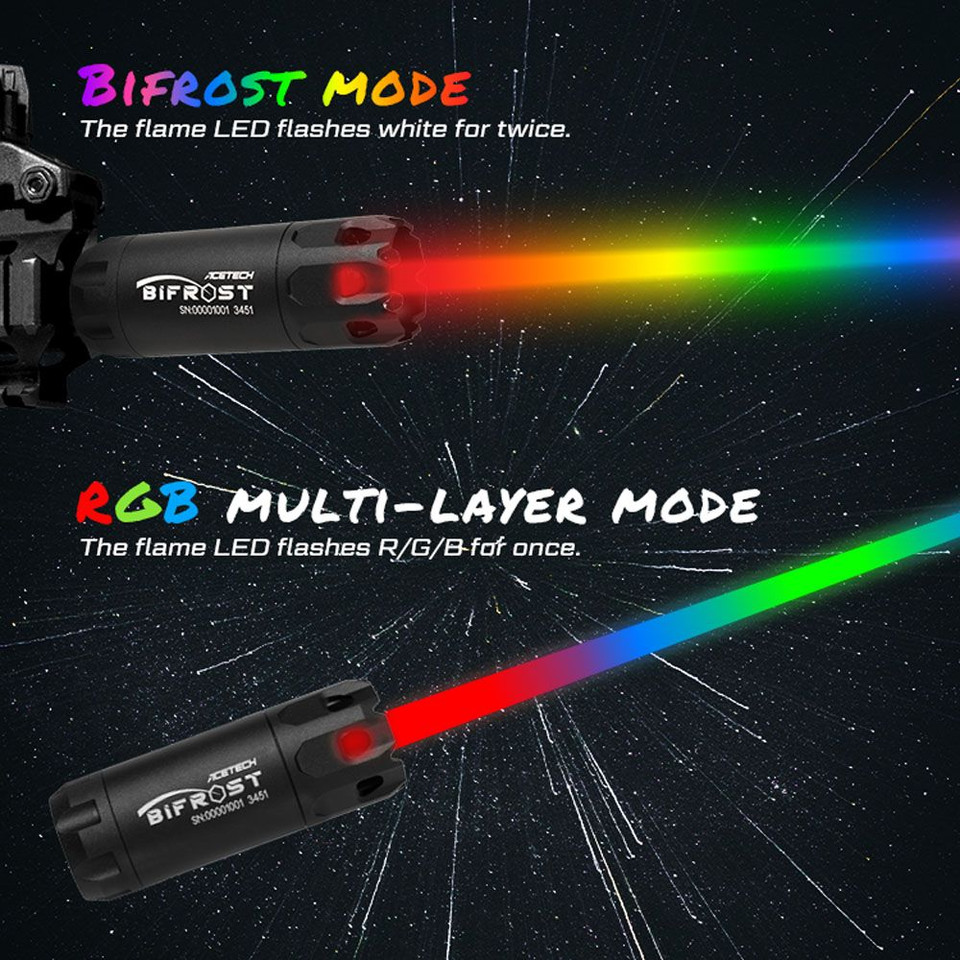 ACETECH BIFROST AIRSOFT RAINBOW TRACER UNIT 14MM CCW WITH 11MM CW ...